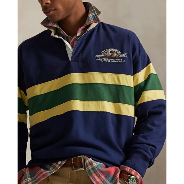 Ralph Lauren Vintage Fit Embroidered Rugby Shirt - Newport Navy